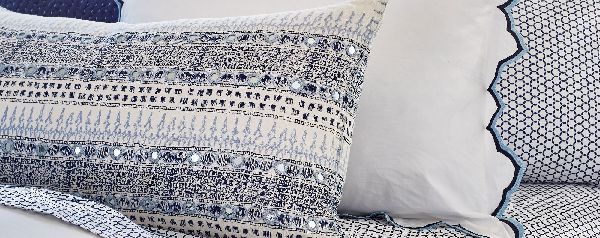 Embroidered Pillows - John Robshaw Textiles