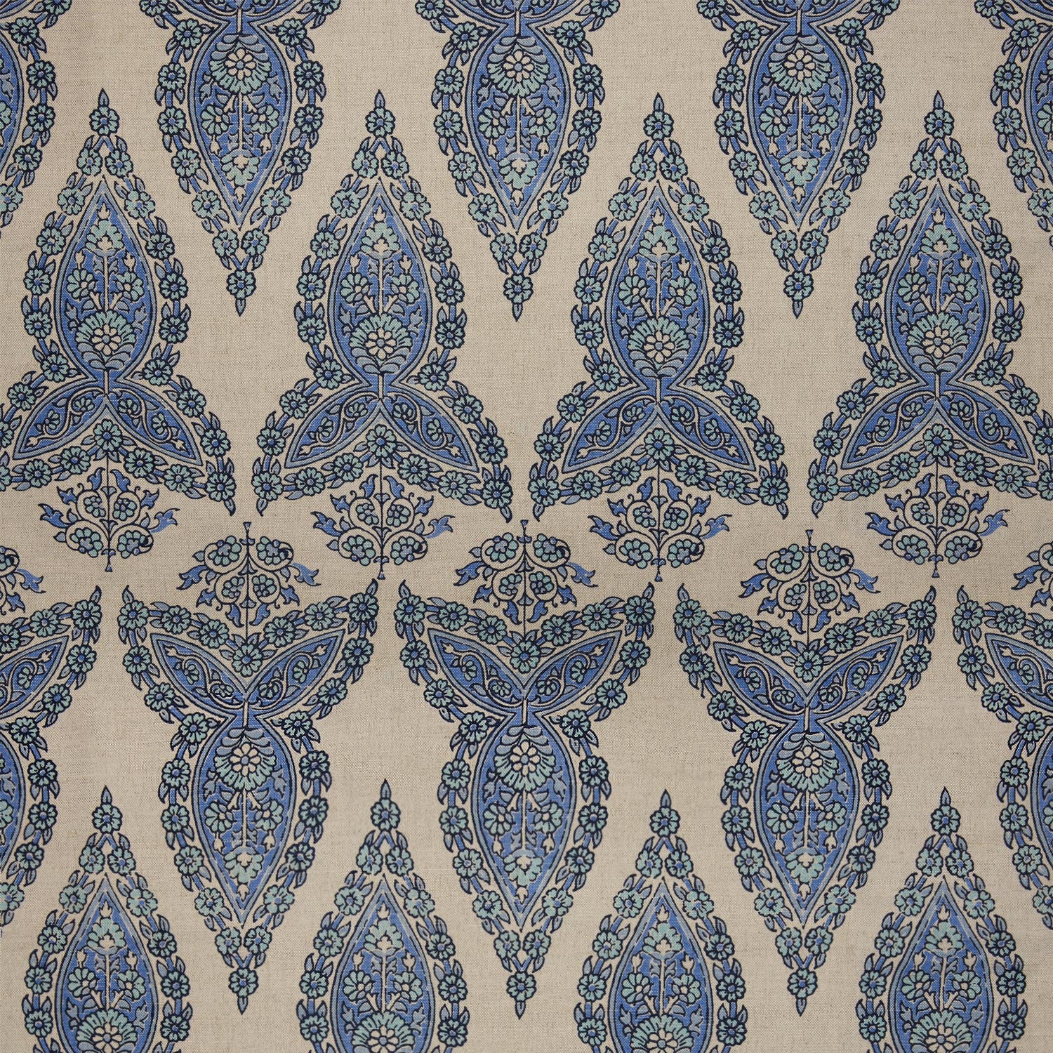 Mahi Azure Fabric - John Robshaw Textiles