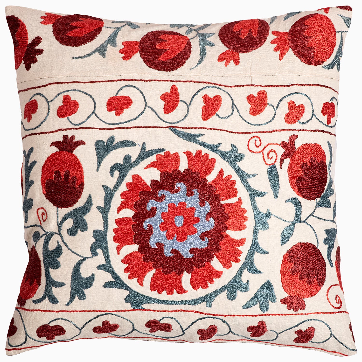 Silver Decorative Pillow - John Robshaw Textiles