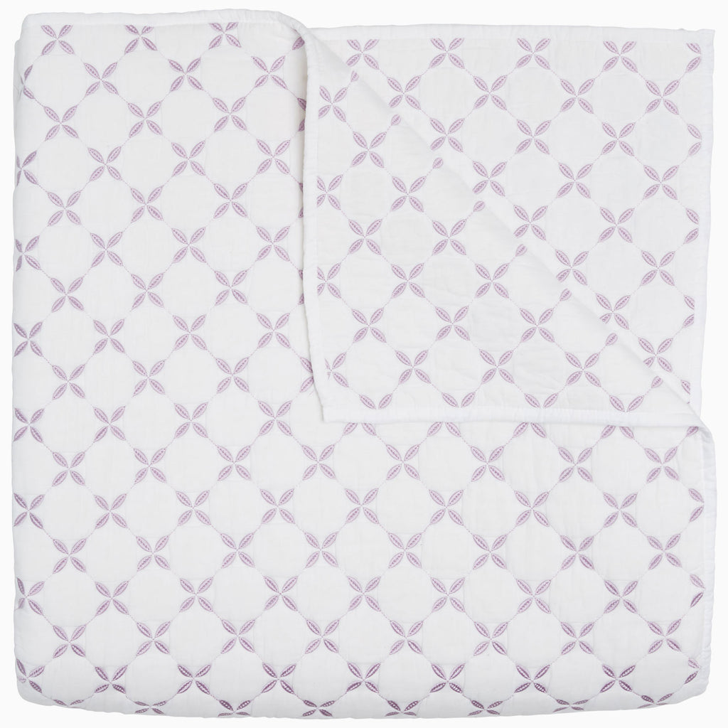 Layla Lavender Quilt - Purple - John Robshaw - John Robshaw Textiles