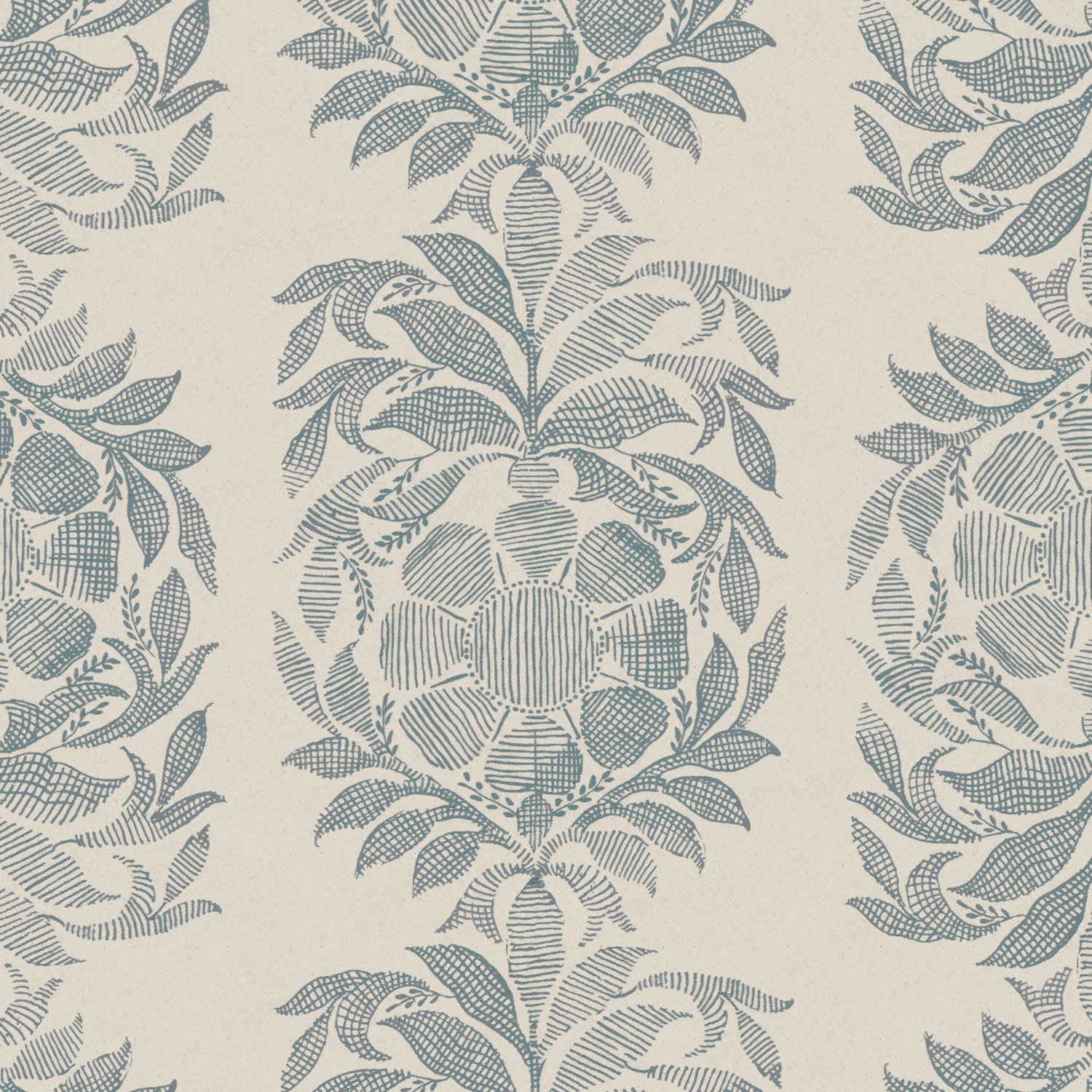 Yashi Slate Fabric - John Robshaw Textiles