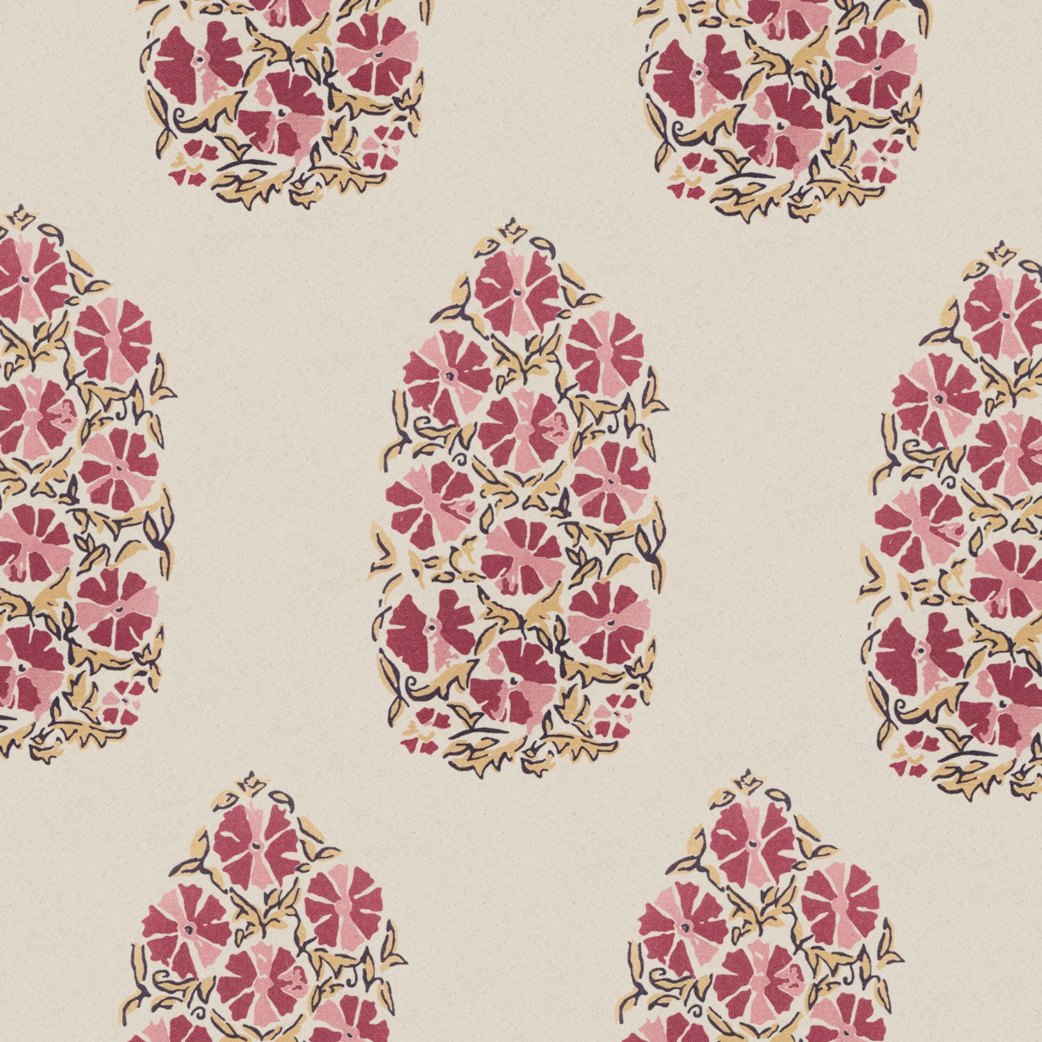 Saanya Berry Fabric - John Robshaw Textiles